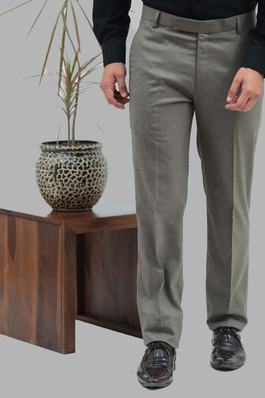 Buy Bluebird Men's Grey Formal Trouser Online at Best Price | Veshbhoshaa
